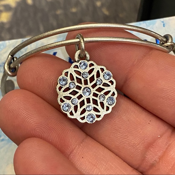 Alex and Ani | Jewelry | Alex And Ani Silver Snowflake Bangle Bracelet ...